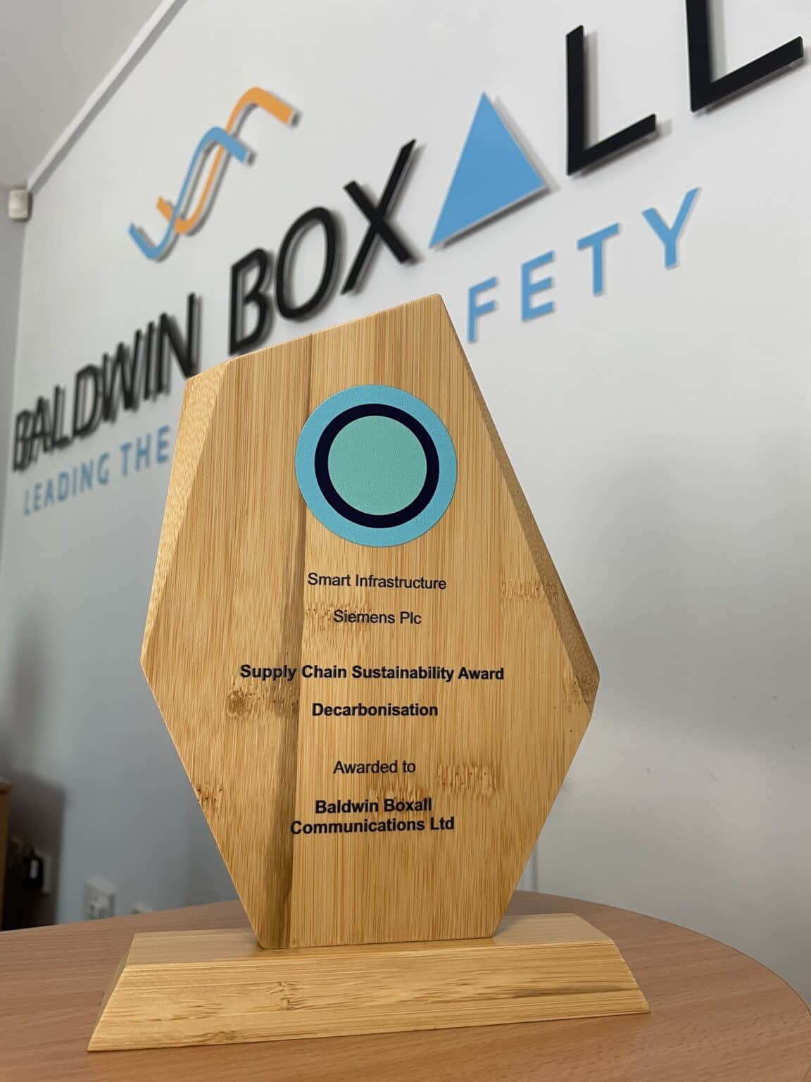 Baldwin Boxall Wins Sustainability Award at Siemens Event | Baldwin Boxall